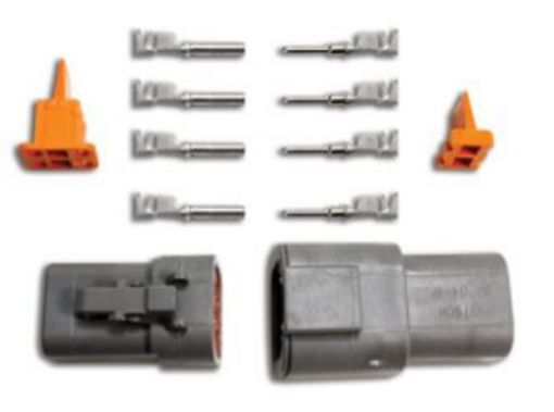 4 pin - Deutsch connector - Male/Femal set - Incl. pins | Qualitec.eu